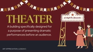 Art Appreciation: Theater as Art (Meaning and History of Music) | PDF