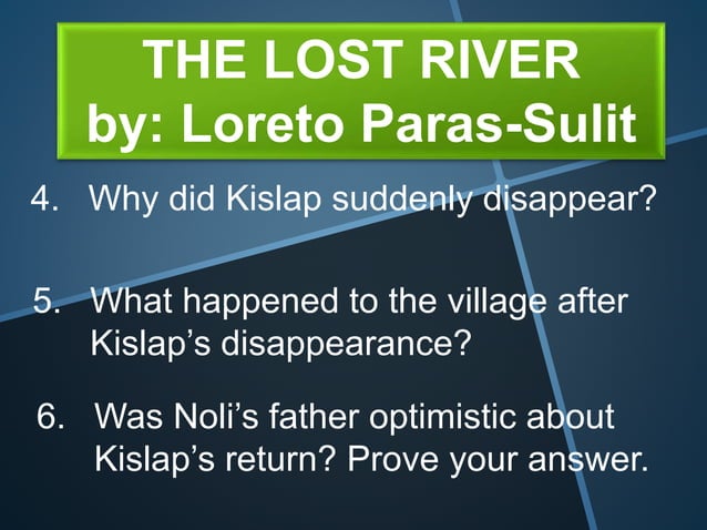 Lesson 5 the lost river | PPTX