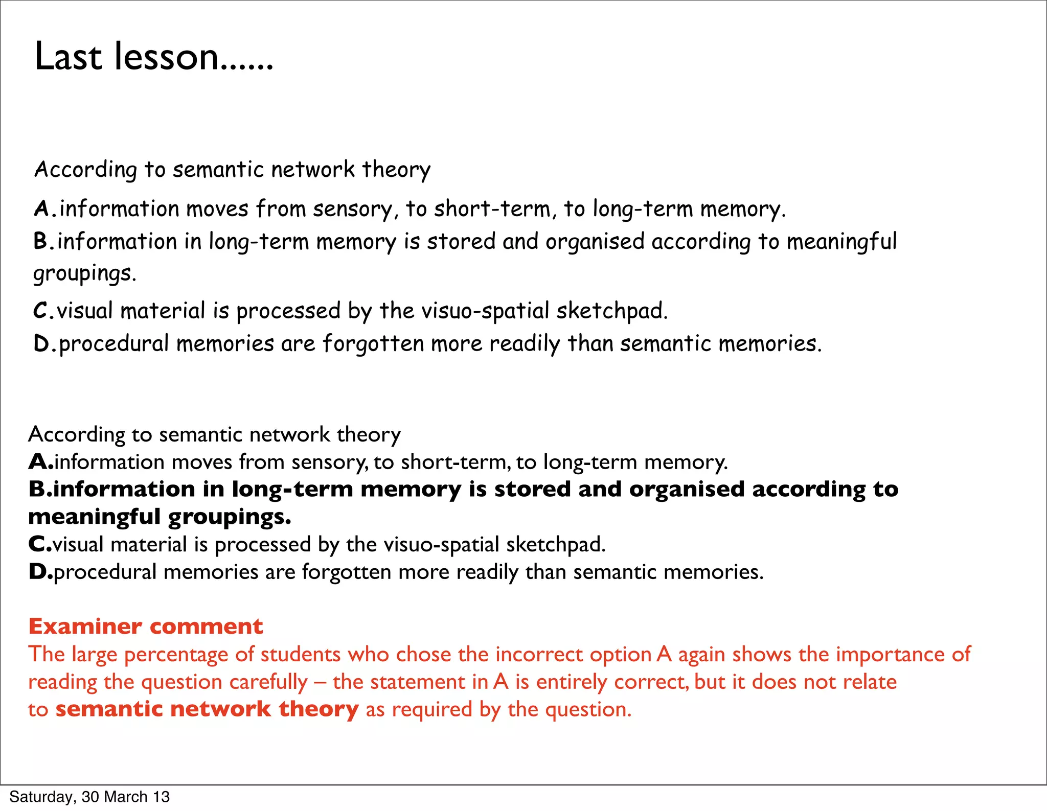 Lesson 5 the role of the neuron in memory formation 2013 | PDF