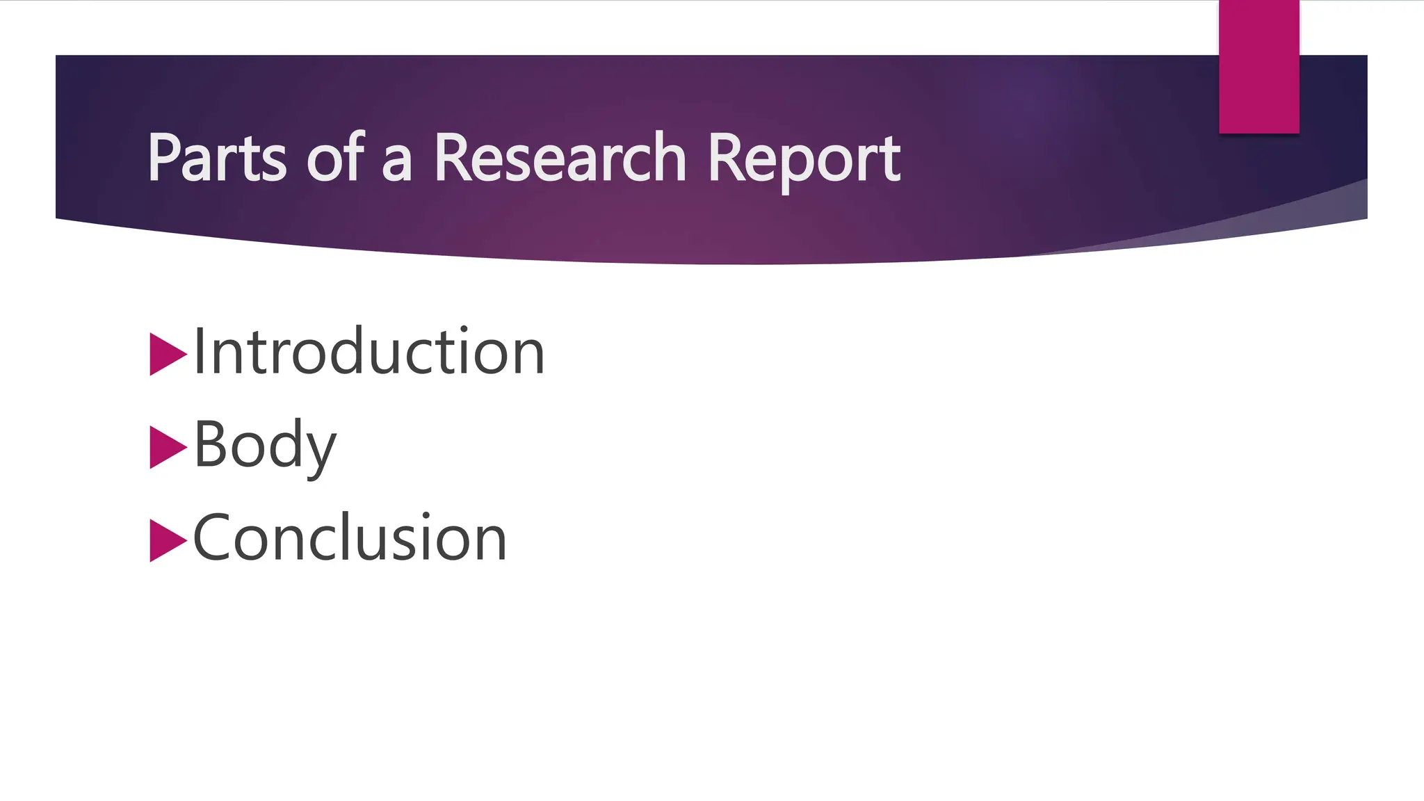THE WRITING PROCESS - WRITING YOUR RESEARCH REPORT | PPTX
