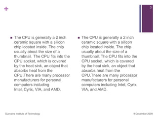 Lesson 5 What Is Inside The Computer | PPTX