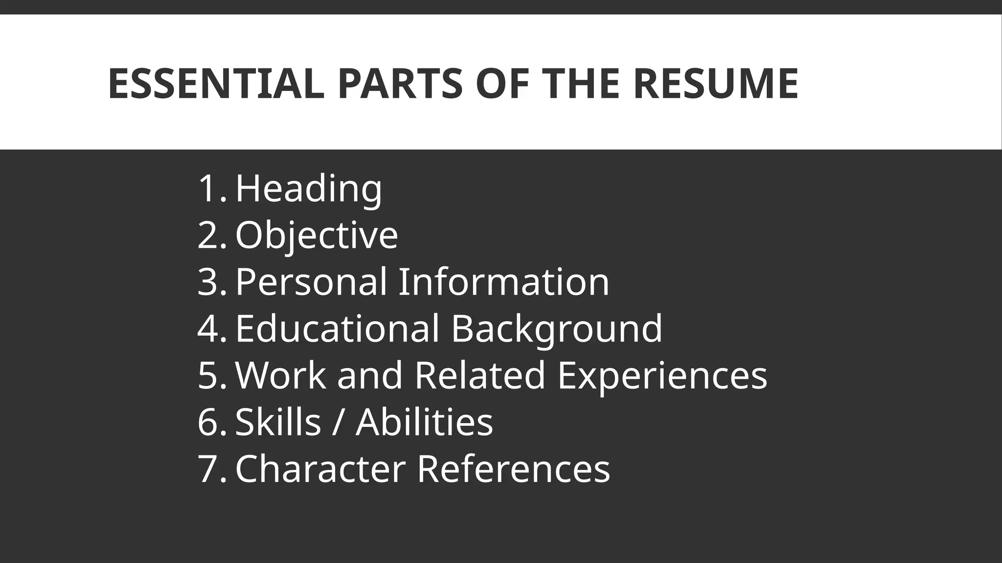 Lesson on How to Write a Resume for Employment | PPT