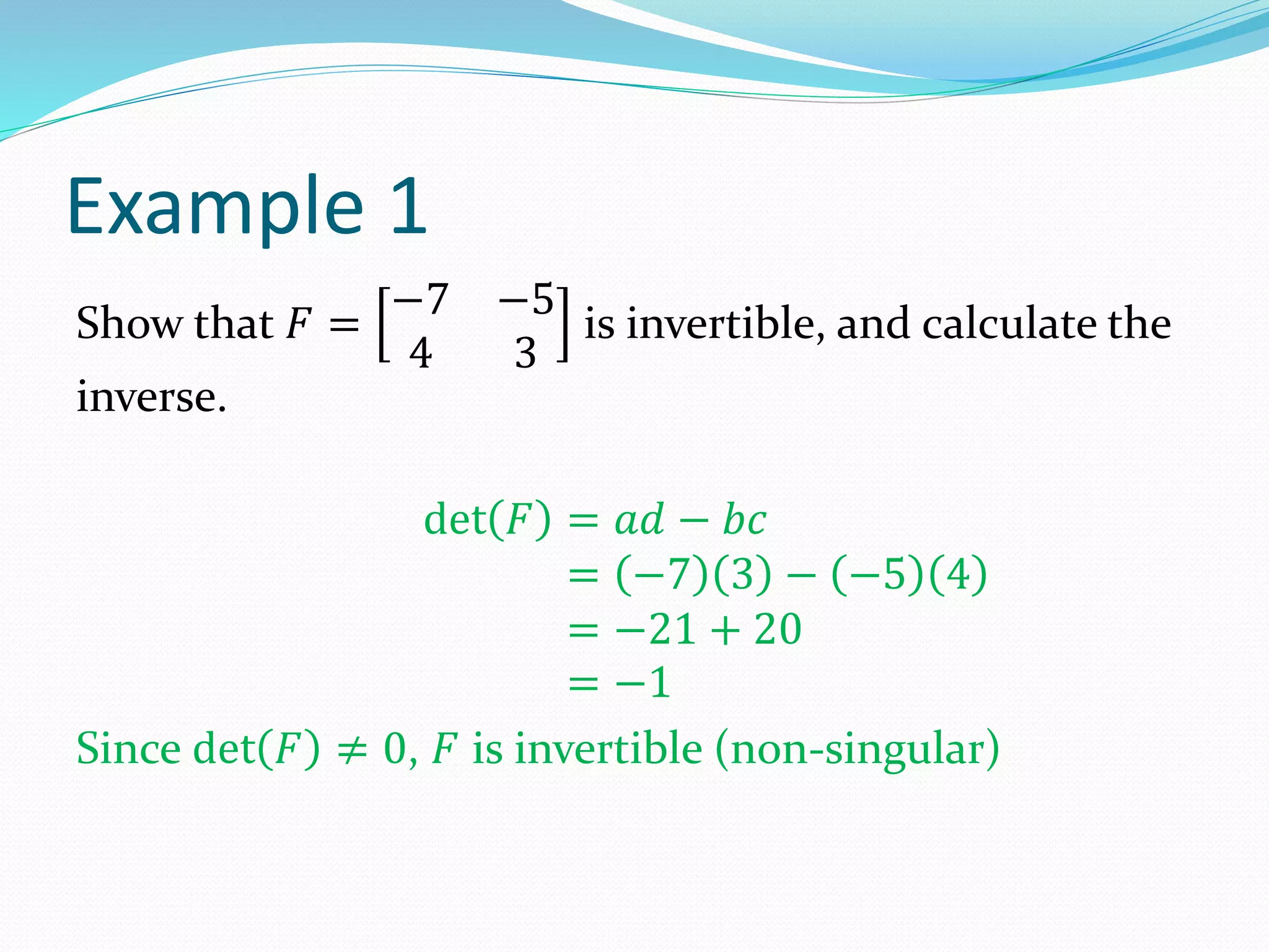 Lesson 5 A Matrix Inverse Ppt