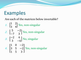 Lesson 5 a matrix inverse | PPTX