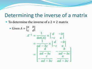 Lesson 5 a matrix inverse | PPTX