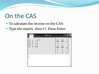 Lesson 5 a matrix inverse | PPTX