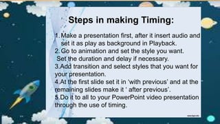 LESSON 5 ADVANCE PRESENTATION SKILLS | PPTX