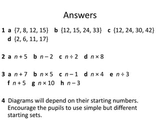 Lesson 5 algebra 1 use letter and symbols to represent unknowns | PPTX