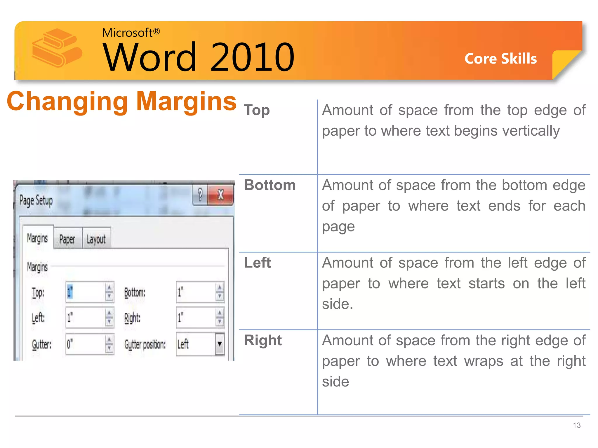 Word Lesson 5A Orientation & Margins | PPTX