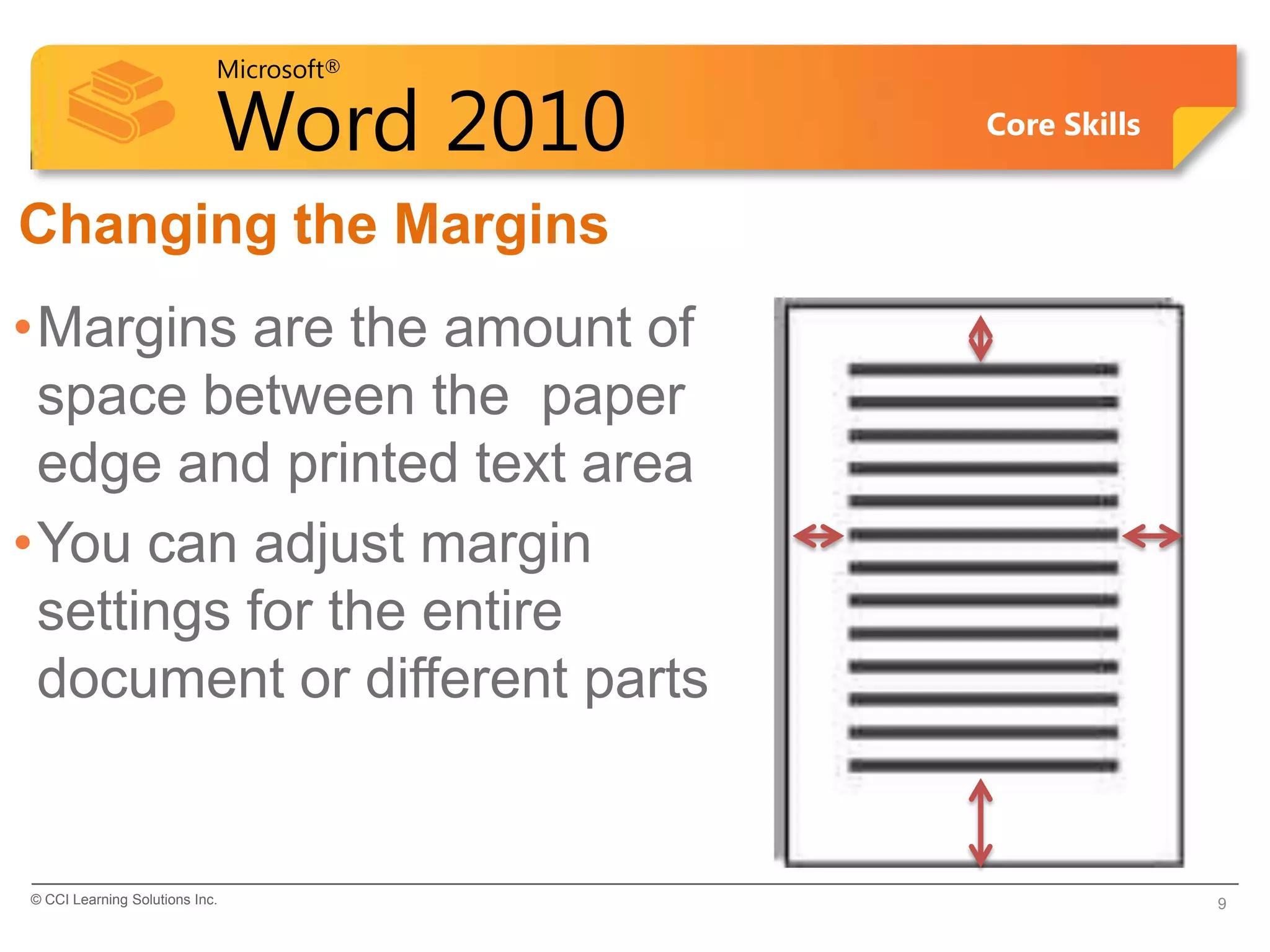 Word Lesson 5A Orientation & Margins | PPTX