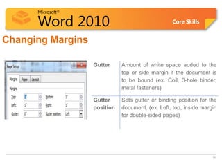 Word Lesson 5A Orientation & Margins | PPTX