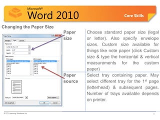 Word Lesson 5A Orientation & Margins | PPTX