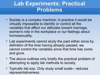 AS Sociology: Experiments | PPT