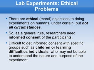 AS Sociology: Experiments | PPT