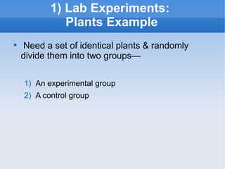 AS Sociology: Experiments | PPT
