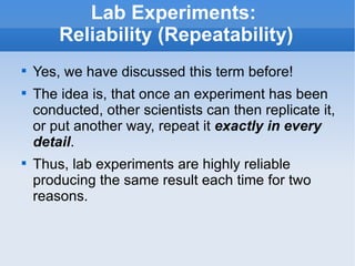 AS Sociology: Experiments | PPT