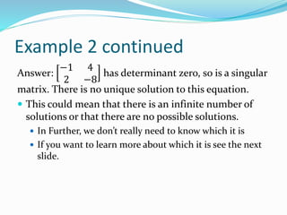 Lesson 5 b solving matrix equations | PPTX