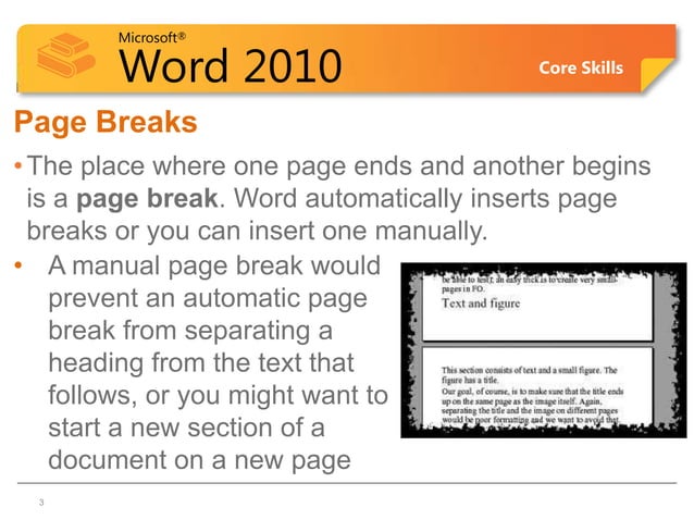 Word Lesson 5B Page & Section Breaks | PPTX | Desktop Publishing ...