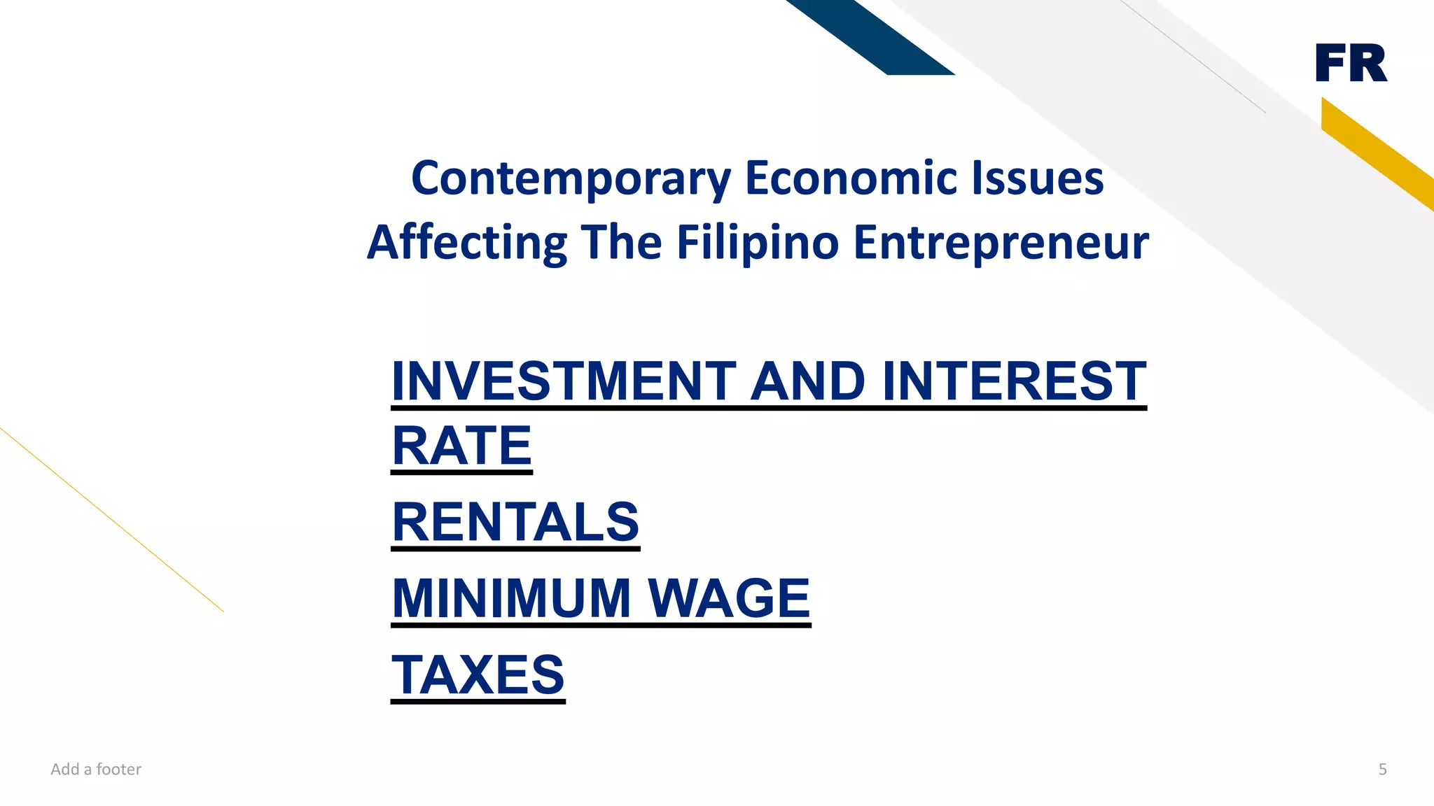 Lesson 5 Contemporary Economic Issues Affecting The Filipino ...