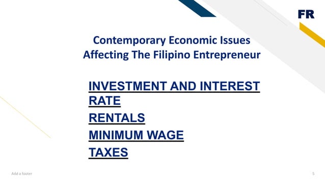 Lesson 5 Contemporary Economic Issues Affecting The Filipino ...