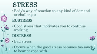 lesson 5 coping with stress aspect of personal development | PPT