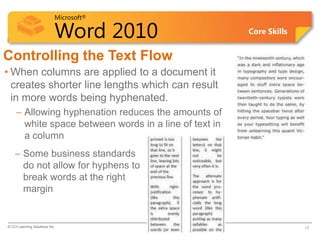 Word Lesson 5C Columns, Header, Footers, Page No. | PPT