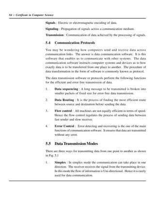 Lesson 5 data communication and networking (136 kb) | PDF