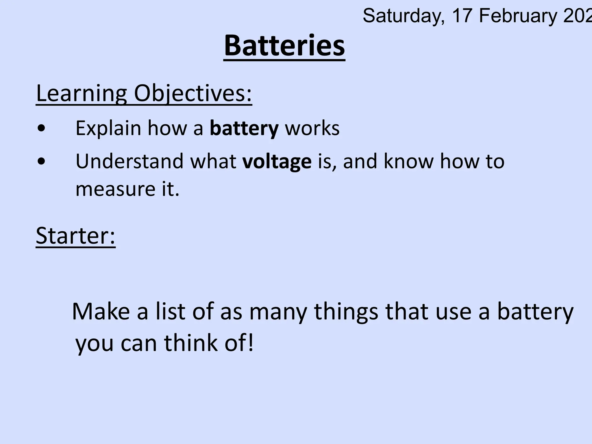 Lesson 5 Fruit batteries Lesson 5 Fruit batteries | PPT