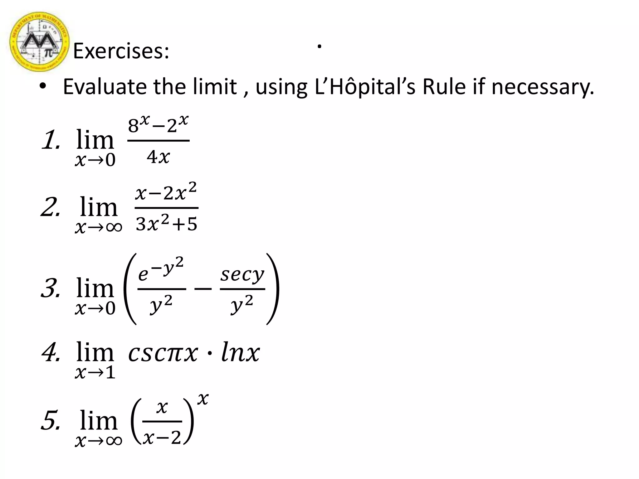 Lesson 5 indeterminate forms | PPTX