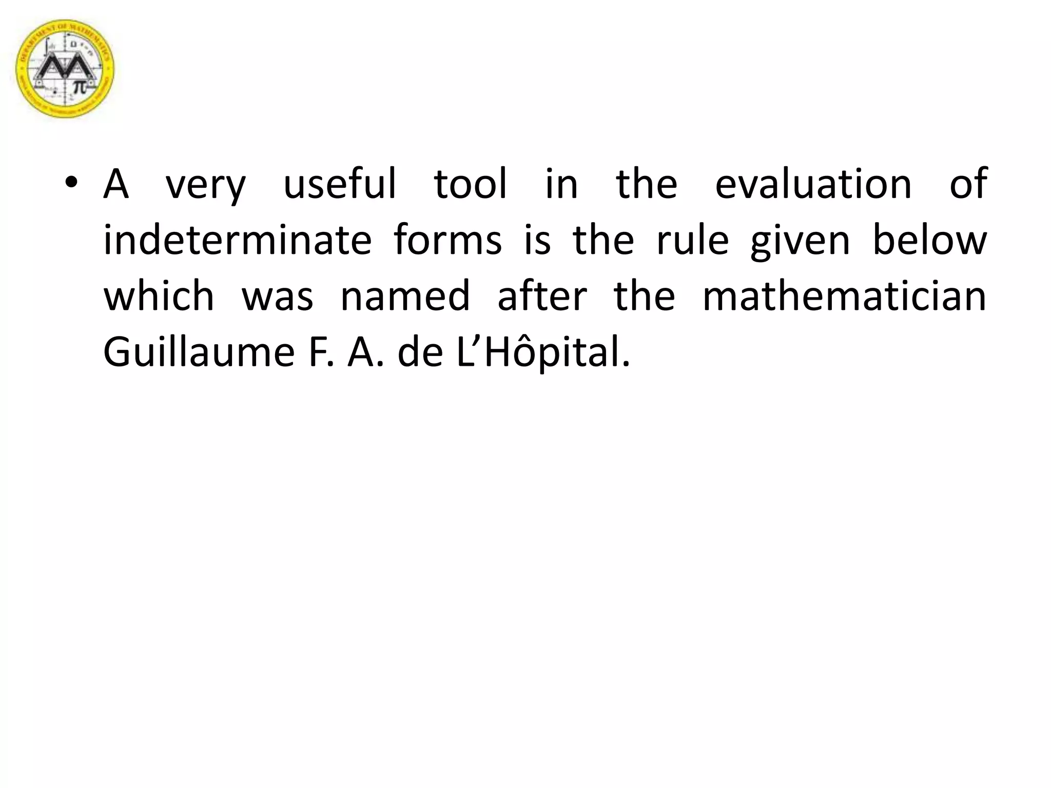 Lesson 5 indeterminate forms | PPTX