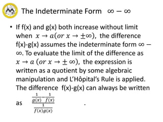 Lesson 5 indeterminate forms | PPTX