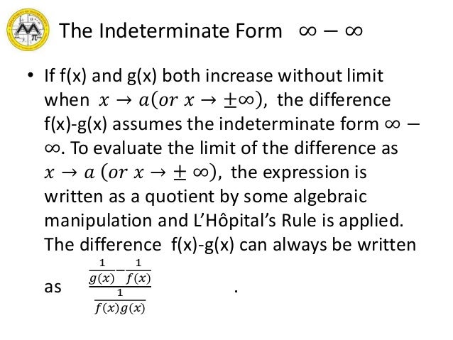 Lesson 5 indeterminate forms