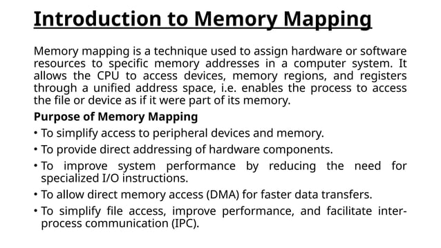 Memory Mapping Pptx Wsetdryfugiop8ytrewsrdtfyguiopoidxfcgvhj Pptx