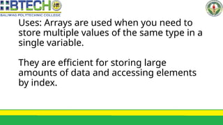 LESSON 5 Nested Conditional Statements & Reference Data Types.pptx