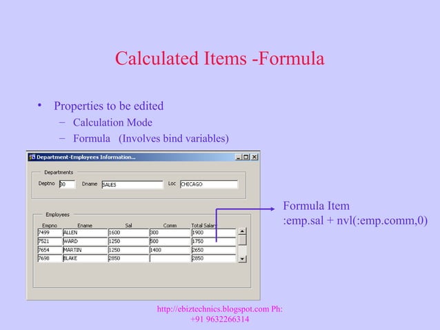 Oracle Forms: Non input Items | PPT