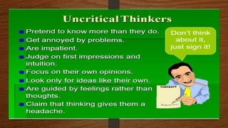 Practicing Critical Thinking | PPT