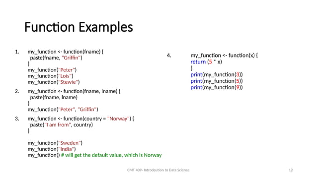 Lesson 5 R Control Structures and Functions 2024 Notes.pptx
