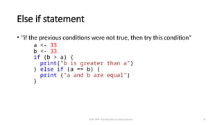 Lesson 5 R Control Structures and Functions 2024 Notes.pptx