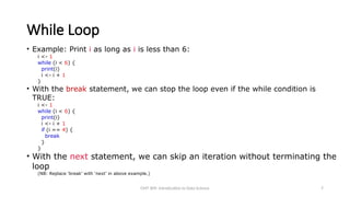 Lesson 5 R Control Structures and Functions 2024 Notes.pptx
