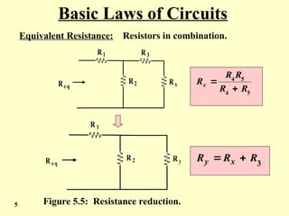 Lesson 5 on the basic circuits: Resistance, Equivalent.ppt