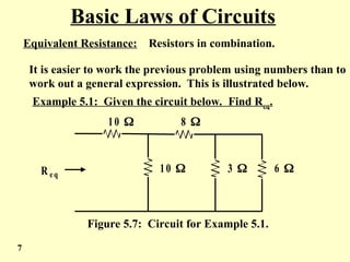 Lesson 5 on the basic circuits: Resistance, Equivalent.ppt