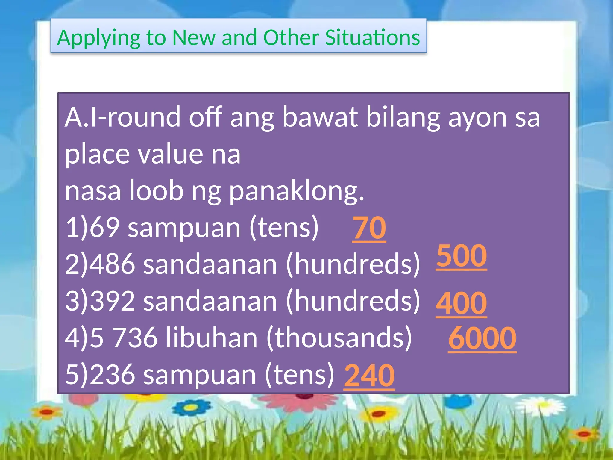 Lesson 5 Rounding Off Numbers to the Nearest Tens, Hundreds and ...