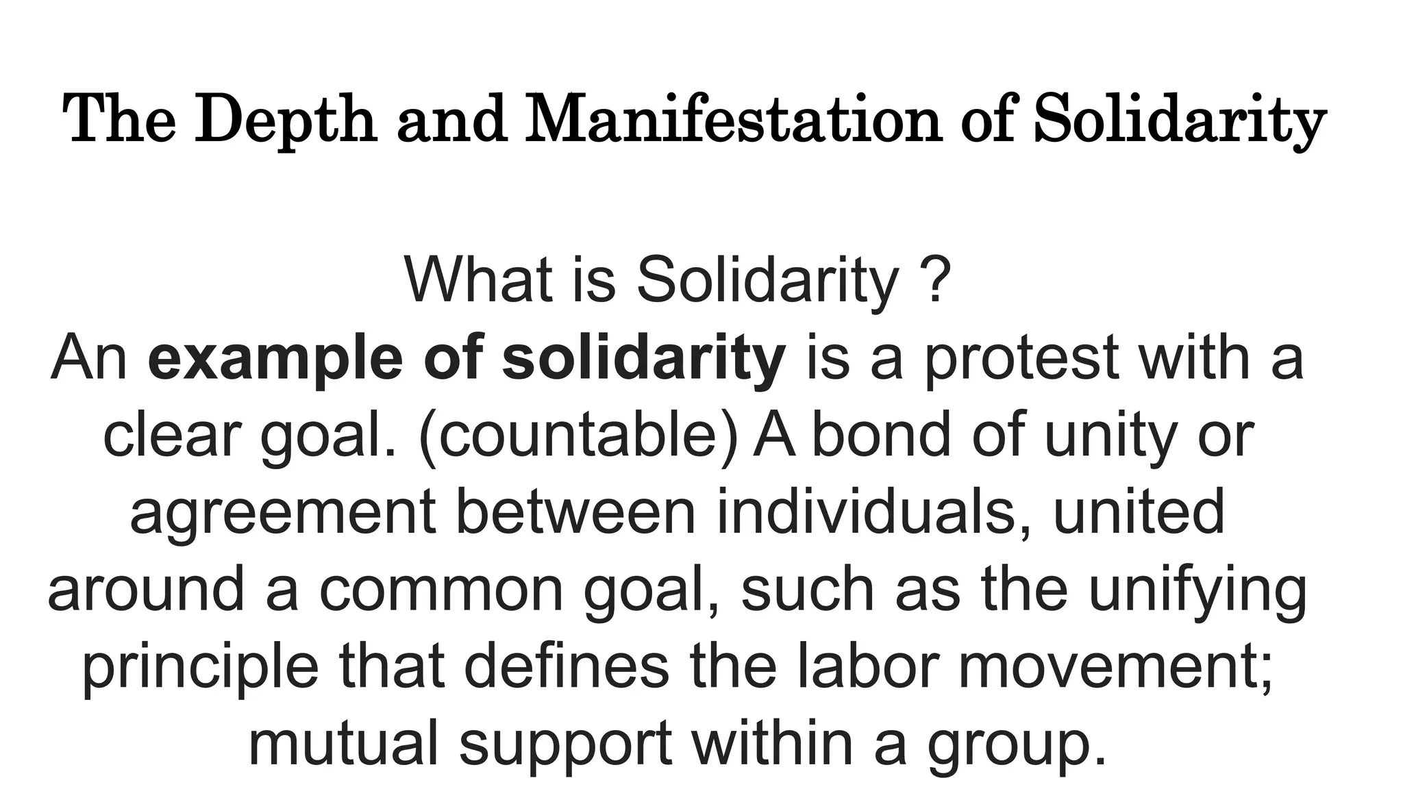 Lesson 5 solidarity- Values Education 9 | PPTX