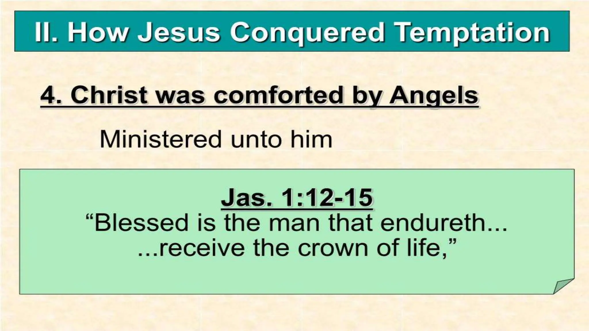 Lesson 5; Temptation of Jesus (Matt. 41-11): A detailed stuy on the ...