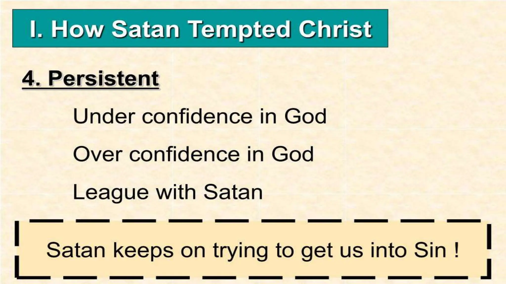 Lesson 5; Temptation of Jesus (Matt. 41-11): A detailed stuy on the ...