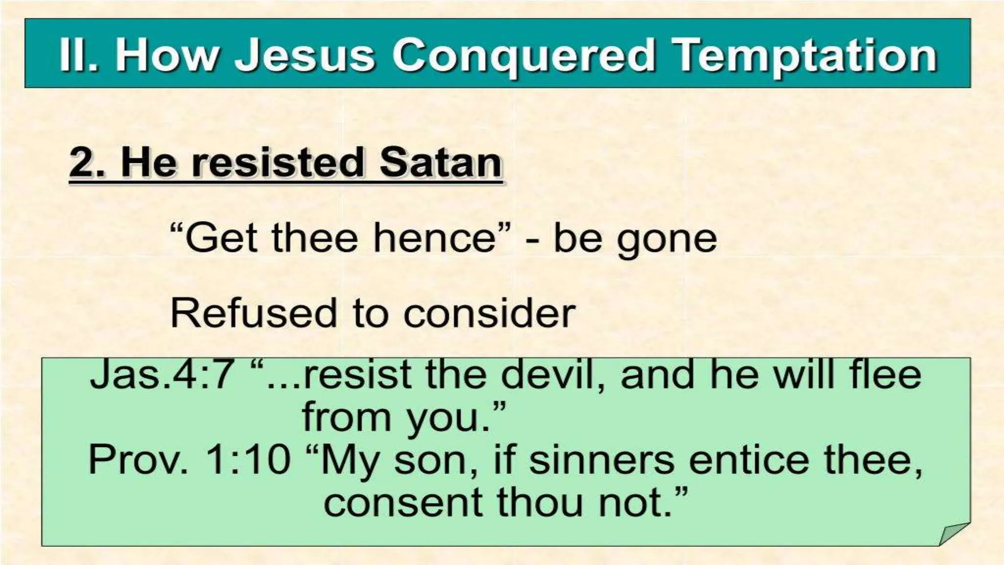 Lesson 5; Temptation of Jesus (Matt. 41-11): A detailed stuy on the ...