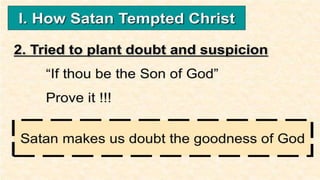 Lesson 5; Temptation of Jesus (Matt. 41-11): A detailed stuy on the ...