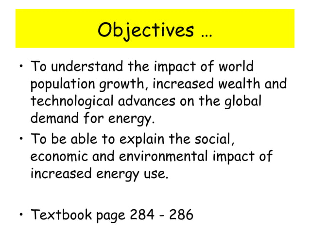 Lesson 5 The Increasing Global Demand For Energy | PPT | Power and ...