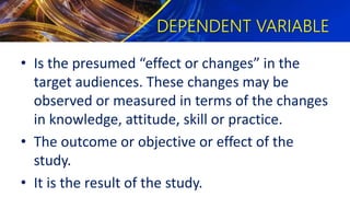 Lesson 5 variables | PPTX