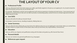 Writing a great CV | PPTX